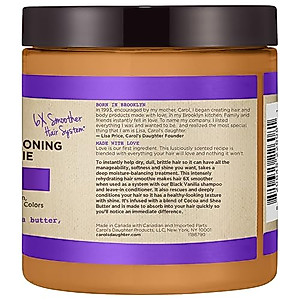 Carol's Daughter Black Vanilla Hair Smoothie for Curly, Wavy or Natural Hair, Shea Butter Hair Mask For Dry and Dull Hair, 8 Oz