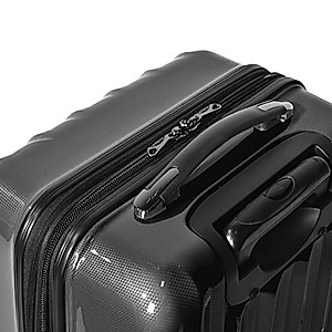 Olympia U.S.A. Luggage Titan 21 Inch Expandable Carry-On Hardside Spinner, Black, One Size