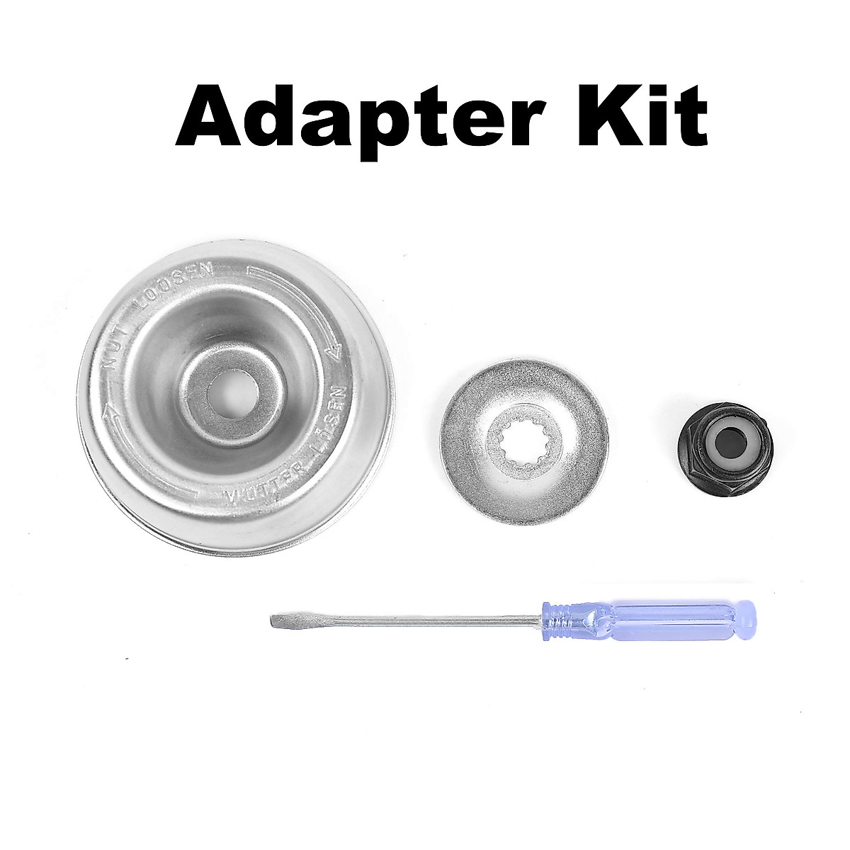 AR-PRO (2-Set 10" x 3T Steel Brush Blades – 2 Blades, 2 Washers and Adaptor Kit | for Cutter, Trimmer, Weed Eater | Made from Carbon Steel, Cuts Like Butter