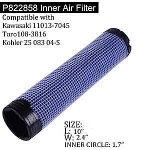 Podoy P822858 and P821575 Air Filter Set(2 Pack) Compatible with FPG05 Air Cleaner 11013-7044 11013-7045 46438 42985 2508301-S 2508304-S M131802 M131803