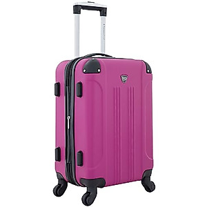 Travelers Club Chicago Hardside Expandable Spinner Luggage, Fuchsia, 20" Carry-On