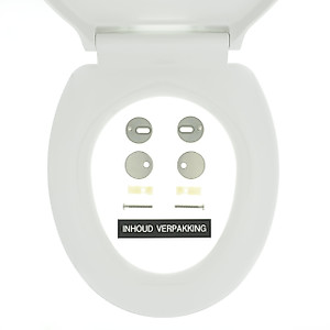 Tiger Burton Toilet Seat, Duroplast, White, 37.3 x 5.5 x 44.2 cm