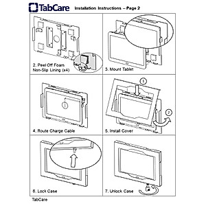 TABcare Locking Security Metal Case for Apple iPad 7 10.2" 2019, iPad 8 2020, iPad 9 2021 Tablet for Kiosk, POS, Store, Show Display (Black, iPad 7/8/9 10.2)