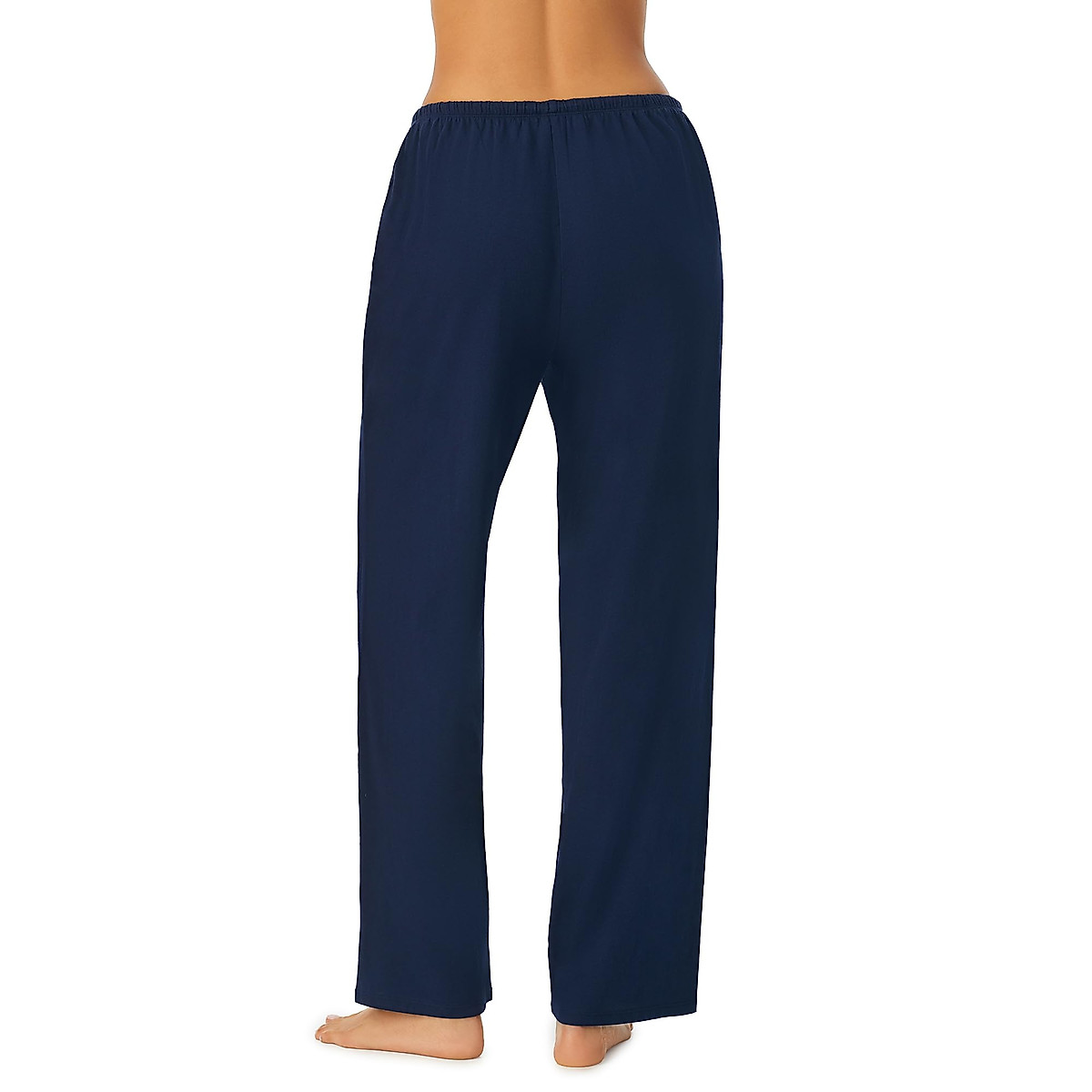Nautica Womens Sleep Pants - Long Length, Breathable Pajama Bottoms - Cotton Knit Jersey Sleepwear and Loungewear - Navy - X-Large