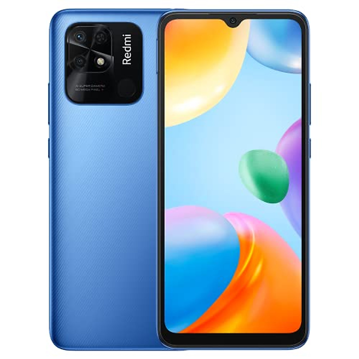 Xiaomi Redmi 10C 4G Global Version 64GB + 4GB Factory Unlocked 6.71" 50MP Camera (Not Verizon Sprint Boost Cricket Metro At&T) + (w/Fast Car Charger Bundle) (Ocean Blue)