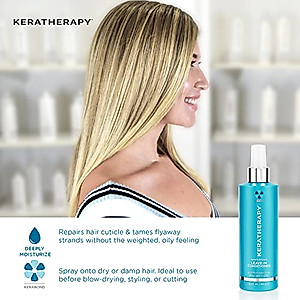 KERATHERAPY Keratin Infused Moisture Shampoo, 33.8 fl. oz., 1000 ml - Anti Frizz Moisture Shampoo for Oily Scalp and Dry Ends - Kerabond Technology, Aloe Vera, & Willow Bark - Sulfate & Paraben Free
