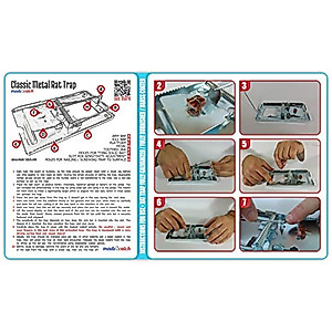 made2catch Pack of 4 Classic Metal Rat Traps Fully Burnished - Powerful Snap Trap for Rats, Chipmunks - Humane Rat Traps That Work - 4 Traps