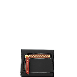 Dooney & Bourke Wallet, Pebble Grain Small Flap Credit Card Wallet - Black