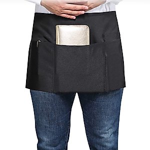 SONGXIN Server Aprons with 3 Deep Pockets - Waist Apron Waiter Waitress Apron