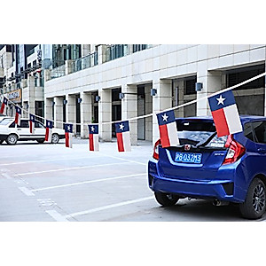 TSMD Texas State Flag Banner,100 Feet Small Mini Texas TX Lone Star Pennant Banner Flags String,Party Decorations Supplies For Bar,School Sports Event,International Festival Celebration