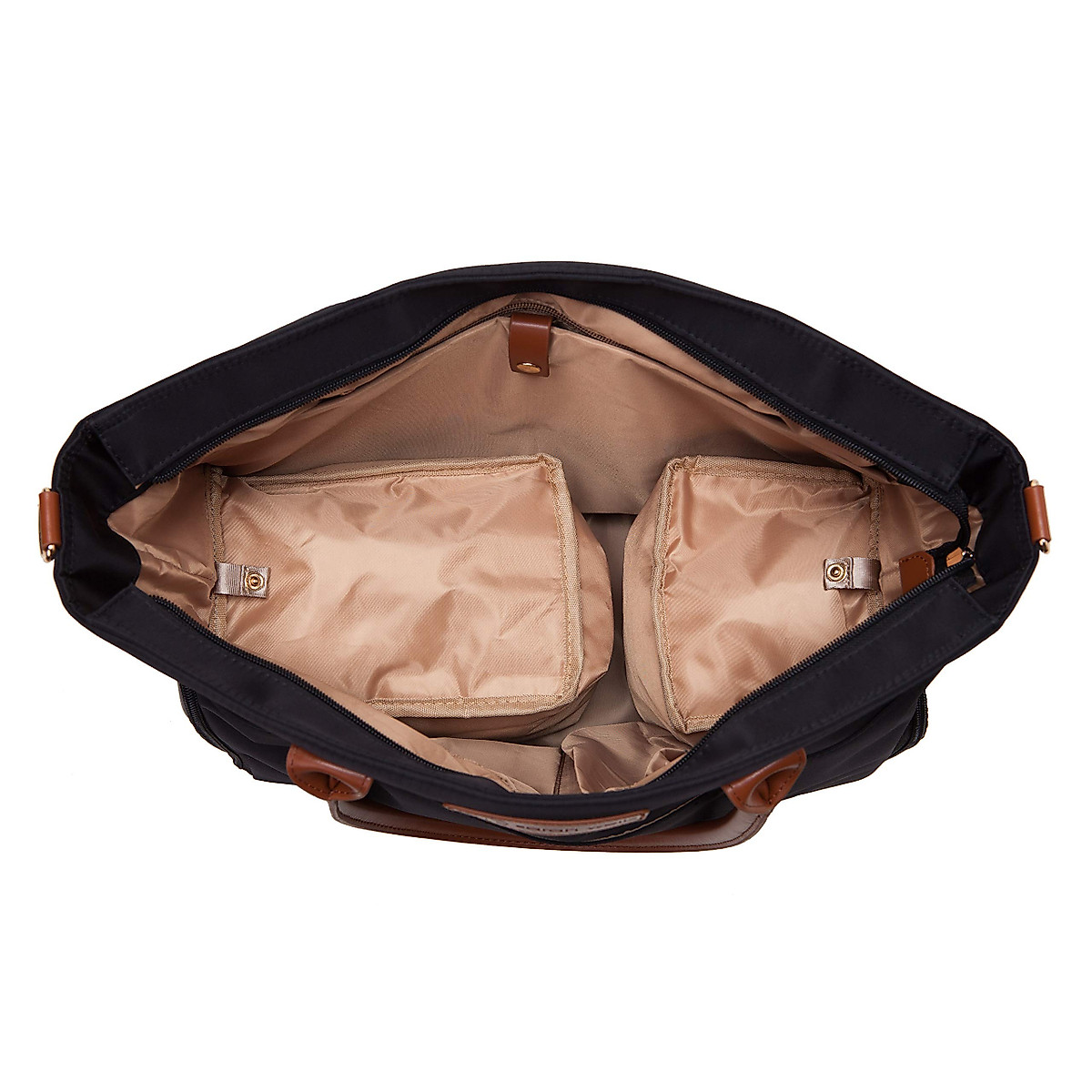 Sarah Wells Abby Breast Pump Bag with Real Leather Straps (Black)