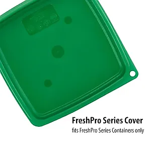 Cambro 4 QT (Quart) Food Storage Container with Lid (2 Pack) - FreshPro Series (Clear)