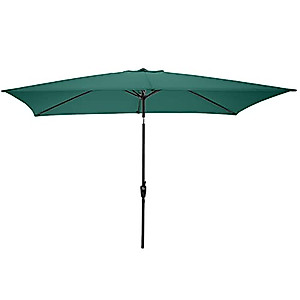 Pure Garden 50-LG1278 Hunter Green Rectangular Patio Umbrella Color