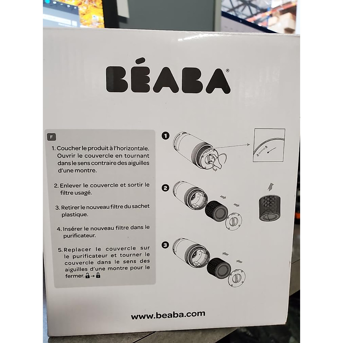 BEABA Air Purifier Filter Replacement, 4 Step Filtration System Pre-Filter, TRUE HEPA Filter, Carbon Filter, Removes VOCs, Odor, Dust, Mold and Dander