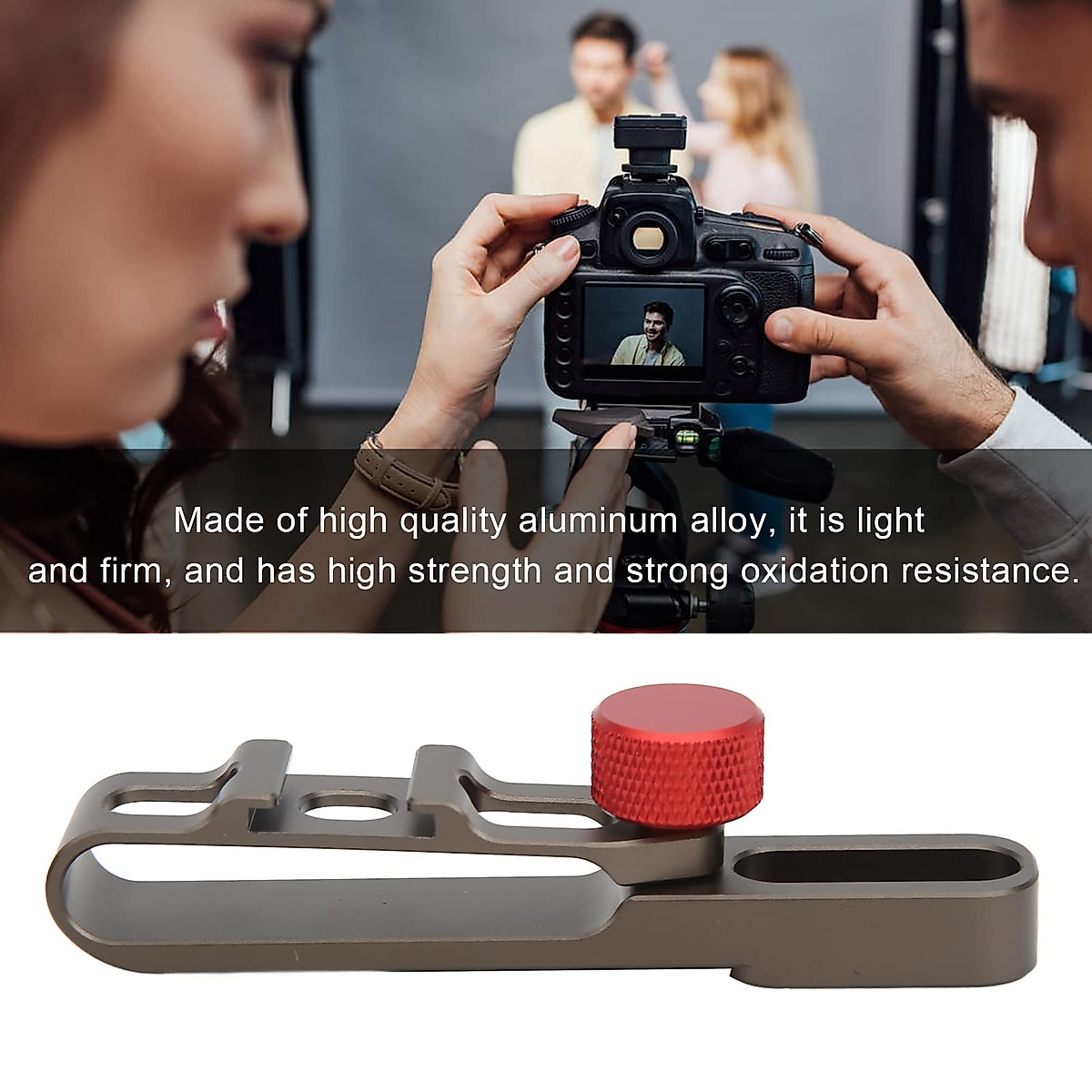 SSD Mount Bracket, Aluminium Alloy SSD Holder Clamp, SSD Mount Bracket Holder with Cold Shoe Mount and Wrench, for T5 SSD, Expanding Fill Lights, Microphones, etc