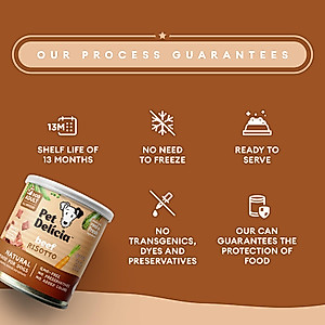 Pet Delicia Natural Dog Food 11.3oz (320g) Can (Beef Risotto)