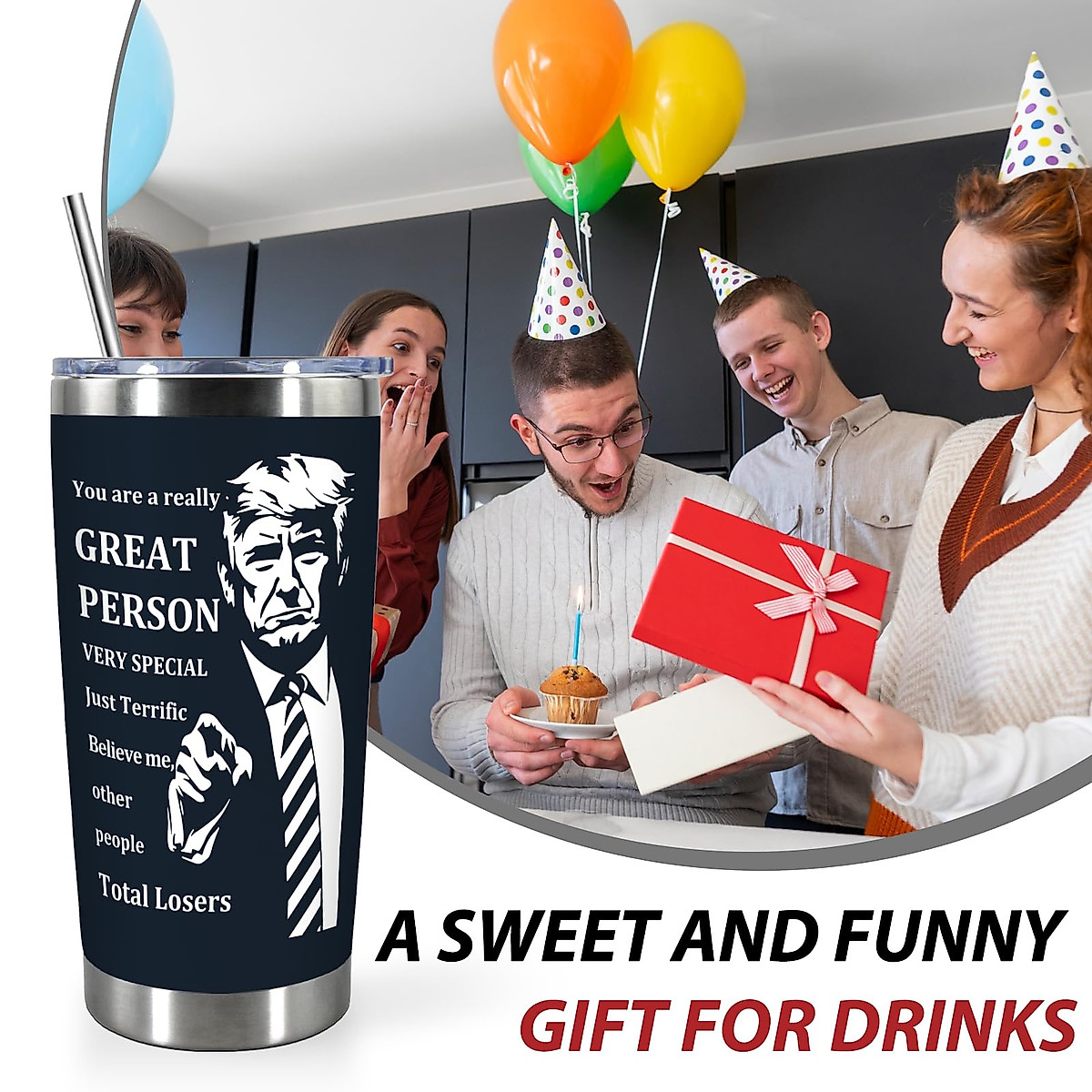 Birthday Gifts for Men Women, Thank You Appreciation Gifts, Sometimes You Forget You Are Awesome Tumbler, Inspirational Birthday Presents for Best Friends, Coworker, Boss, 20 Oz Tumbler, Navy