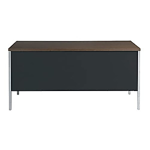 Alera ALESD6030BM 2-Pedestal 60 in. x 30 in. x 29.5 in. Steel Desk - Mocha/Black