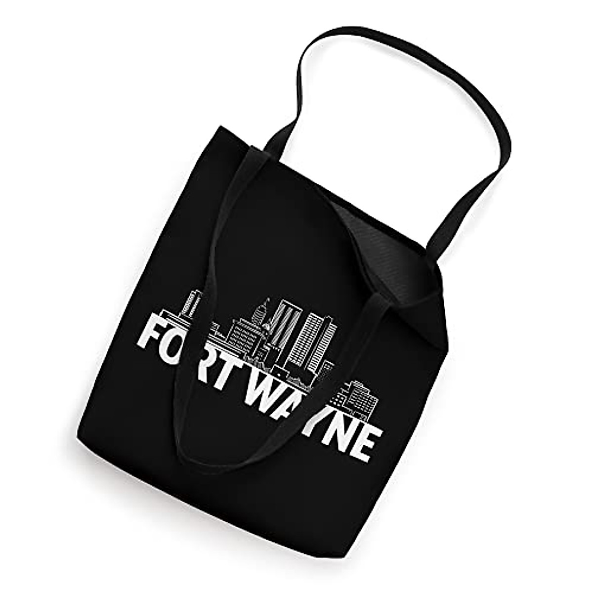 Fort Wayne Indiana USA City Skyline Silhouette Outline Tote Bag
