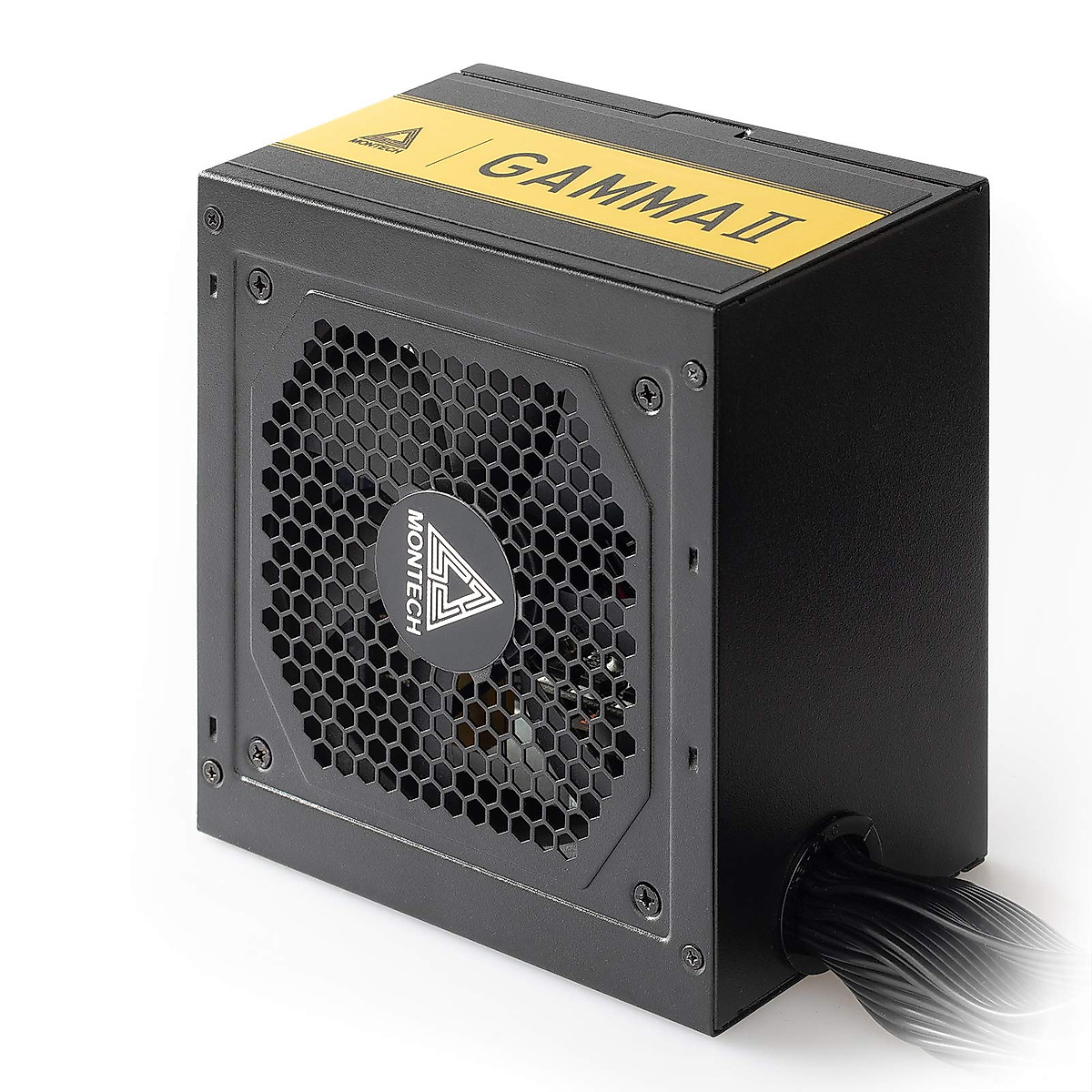 Montech Gamma II Series 750 Watt 80+ Gold Certified Power Supply, LLC+DC to DC Technology, Full Japanese Capacitors, 120mm Silent Fan, Flat Cables