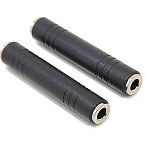 Ancable 1/4 Inch Coupler, 2-Pack 6.35mm TS and TRS Female to Female Barrel, Cost-Effective Plastic Stereo Cord Extender for Extending Guitar, Instrument, PA Speaker/Microphone/Patch Cables