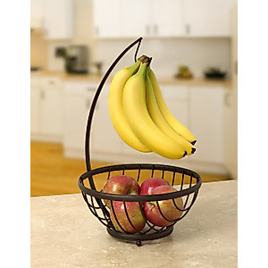 Spectrum Diversified Ashley Small Fruit Tree & Basket Kitchen-Hanging, Bronze