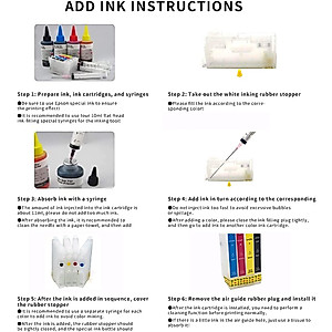 BJ-INK 802 812XL T802 T812XL Sublimation Ink Cartridges, Empty Refillable Ink Cartridges with Chip Compatible withWF-3820 WF-3825 WF-4830 WF-4835 WF-7840 WF-7820 EC-C7000 Printers (4PCS with Chip)