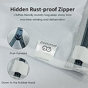 PROMEED Reusable Mesh Laundry Bag for Delicates, Large Size Wash Bag for Mulberry Silk Pillowcase Fitted Sheet Flat Sheet,1Pc Washing Machine Wash Bags for Shirt,Blouse,Underwear,Baby Clothes(20"x24")