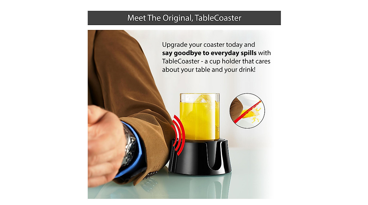 HIT PRODUCTS Anti-Spill TableCoaster - Jet Black