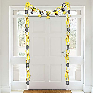 Big Dot of Happiness Grand Slam - Fastpitch Softball - 90 Chain Links and 30 Paper Tassels Decoration Kit - Birthday Party or Baby Shower Paper Chains Garland - 21 feet