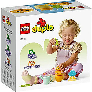 LEGO DUPLO My First Growing Carrot 10981, Stacking Toys for Babies 1.5+ Years Old with 4 Vegetable Bricks, Learning Educational Toy for Toddlers