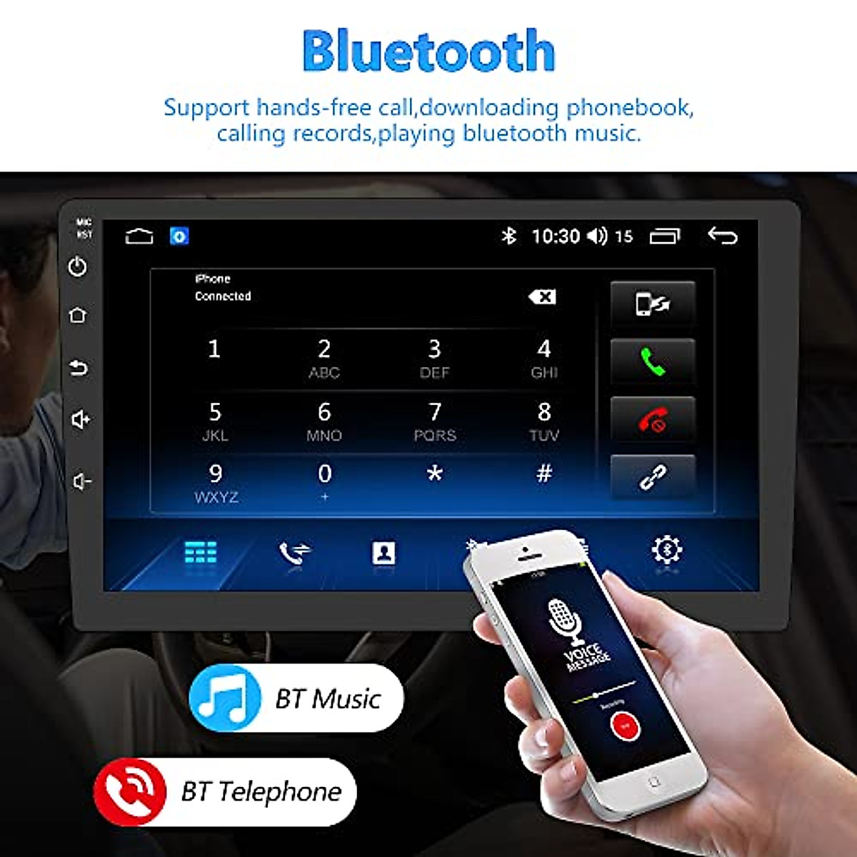 Android 12 Car Radio Stereo for Toyota Sienna 2011-2014 Wireless Apple CarPlay Andriod Auto 2G+32G with SWC WiFi GPS Navigation DSP Bluetooth FM