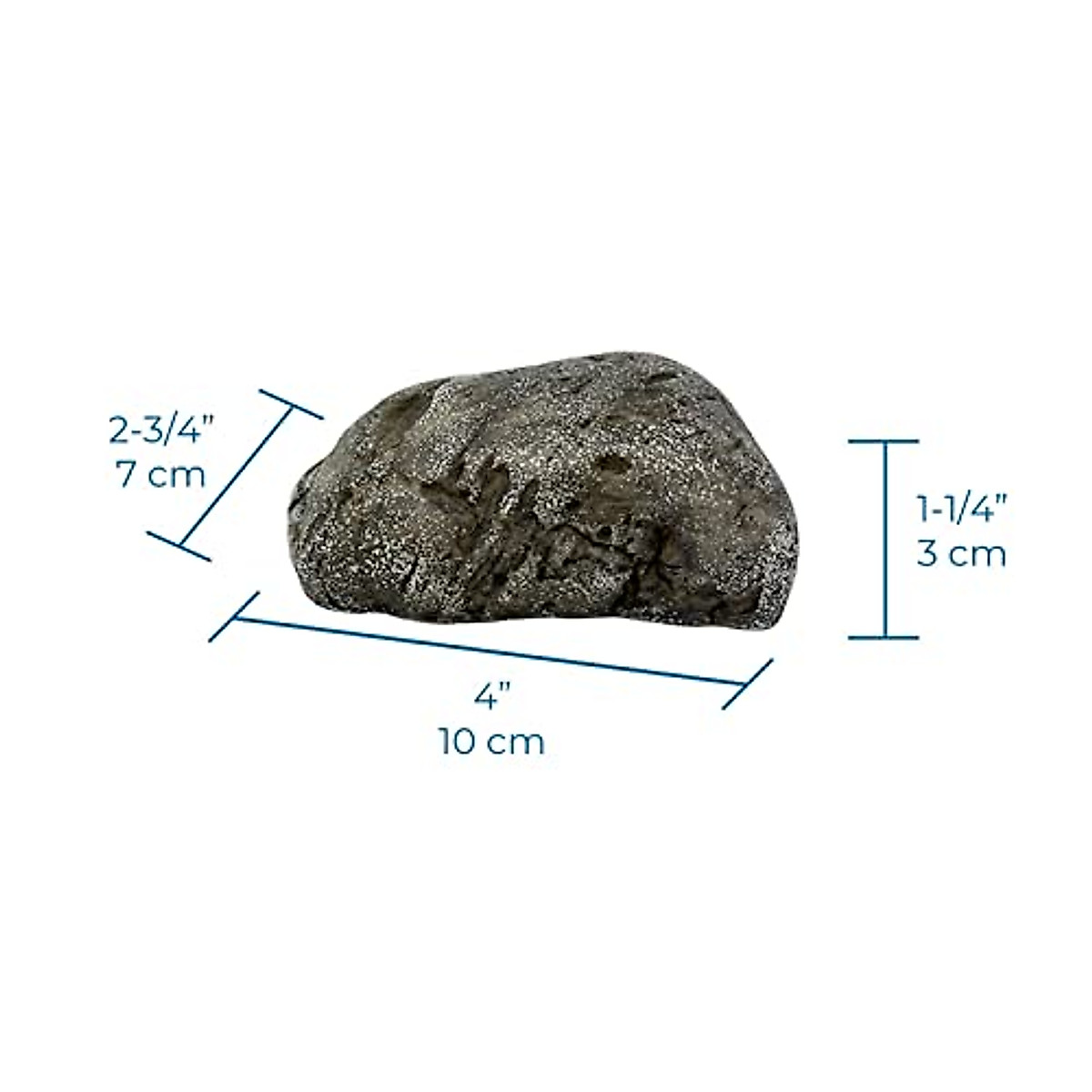 PANGAEA Key Hider Fake Rock, Weatherproof and Safe for Spare Keys, Real Look and Feel Stone, Garden, Outdoor, Geocaching (Type-B Black, 1 Pack)
