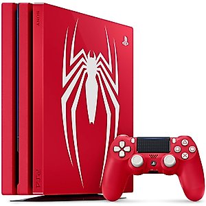Playstation 4 Pro 1TB SSD Limited Edition Console - Marvels Spider-Man Bundle Enhanced with Fast Solid State Drive (Renewed)