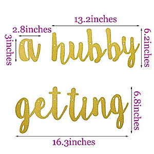 Bachelorette Party Decorations Glitter Gold"Pop The Bubbly She is Getting A Hubby" Banner Bridal Shower Engagement Wedding Girls Night Out Hen Party Supplies Golden Photo Props
