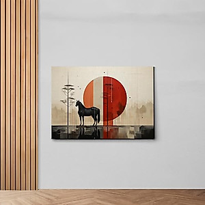 Majestic Black Stallion Galloping In The Clouds, Black Horse On Salt Flats, Canvas Print, Black Horse Print, Black Horse Wall Art