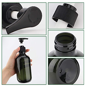 Sdoot Green Pump Bottle 2 Pack, 10oz Shampoo Pump Bottle Plastic Pump Dispenser Bottle Squeeze Containers for Shampoo Lotion Body Wash