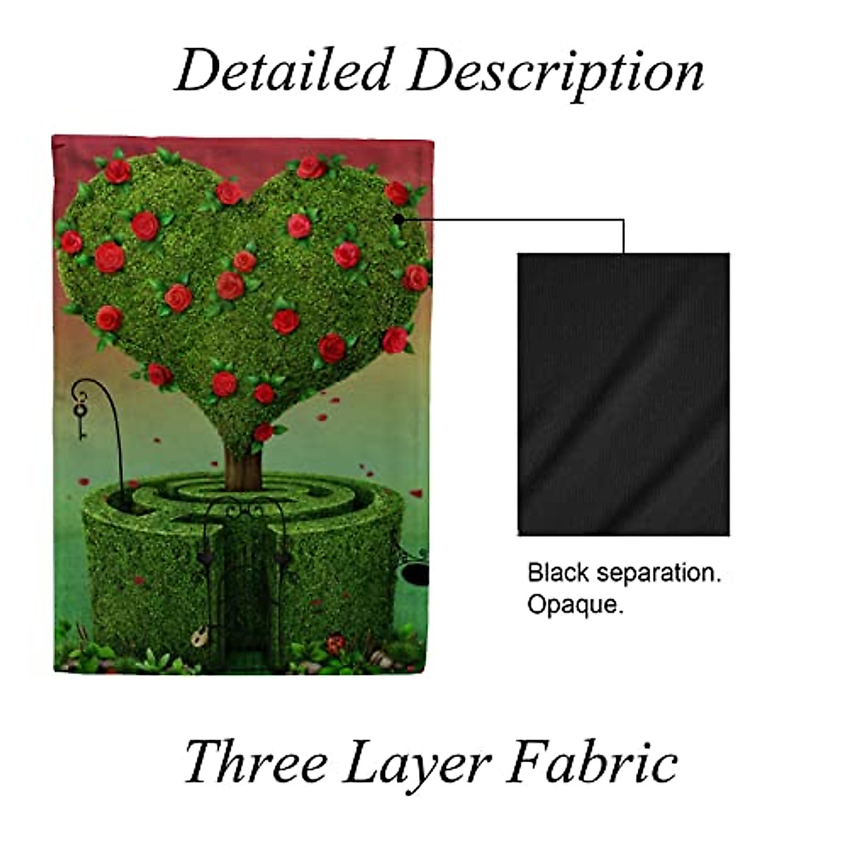 My Little Nest Seasonal Garden Flag Heart Shape Flower Tree Double Sided Vertical Garden Flags for Home Yard Holiday Flag Outdoor Decoration Farmhouse Banner 12"x18"