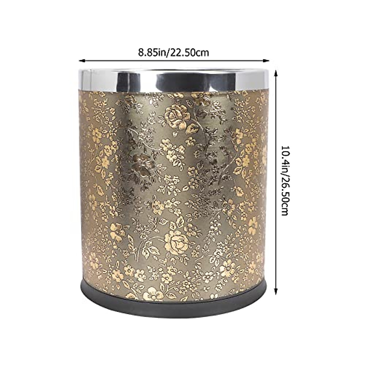 Operitacx European Trash Can Double Layer Wastebasket Decorative Garbage Lidless Waste Paper Basket Container for Bathroom Bedroom Kitchen Home Hotel KTV