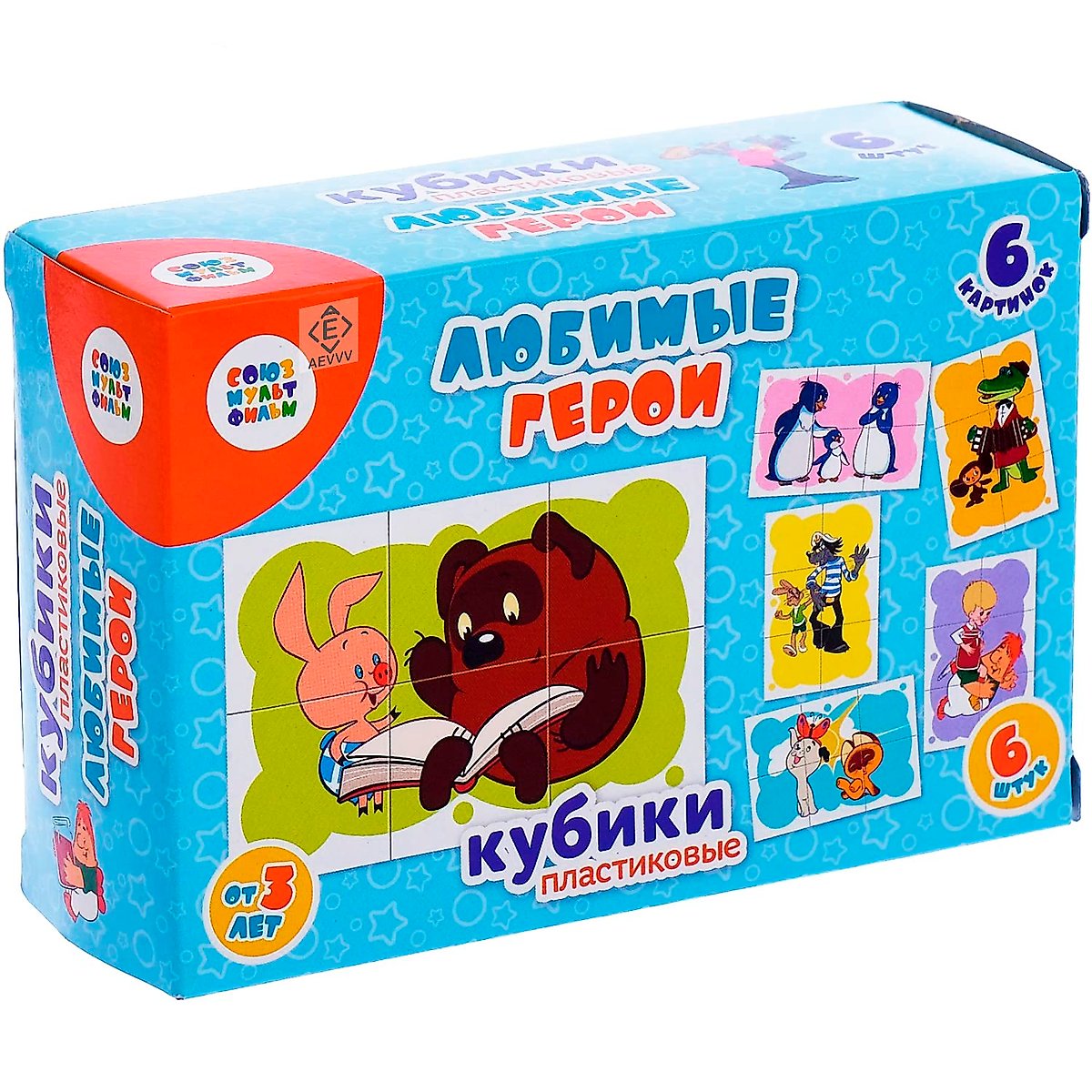 AEVVV Building Blocks Puzzles Russian Soviet Soyuzmultfilm Cartoons - Русские мультики - Cubes for Stacking Learning Puzzles