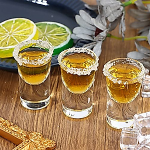 Ioffersuper 36-Pack Shot Glasses Set, 10Ml/0.338 Oz Mini Shot Glasses with Heavy-Duty Base, Mini Wine Glasses, Thickness Glass