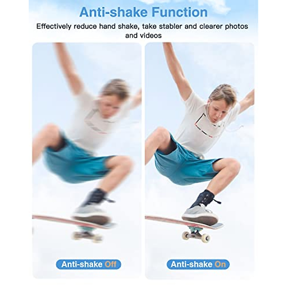 Digital Camera, Zostuic 2.7K 48MP Autofocus Kids Camera with 32 GB Card 16X Zoom Compact Portable Mini Toys Cameras Christmas Birthday Festival Gift for Kid Children Teens Girls Boys(Black)