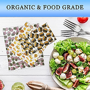 Reusable Beeswax Wrap - 10 Pack Eco-Friendly Beeswax Food Wraps | Zero Waste, Organic, Sustainable, Reusable Plastic & Silicone Free Beeswax Wraps for Food Storage | 5S, 3M & 2L