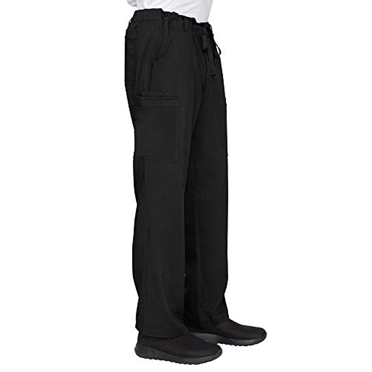 Healing Hands 6 Pocket Mens Scrubs Pant Blue Label 9124 Dylan Drawstring Waist Scrub Pant for Men Black S