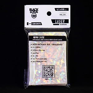 Black Lotus 100pcs Broken Glass Gemstone Laser Flashing Card Film Holographic Idol Photo Sleeves Ultra Super Protector (61x88mm)
