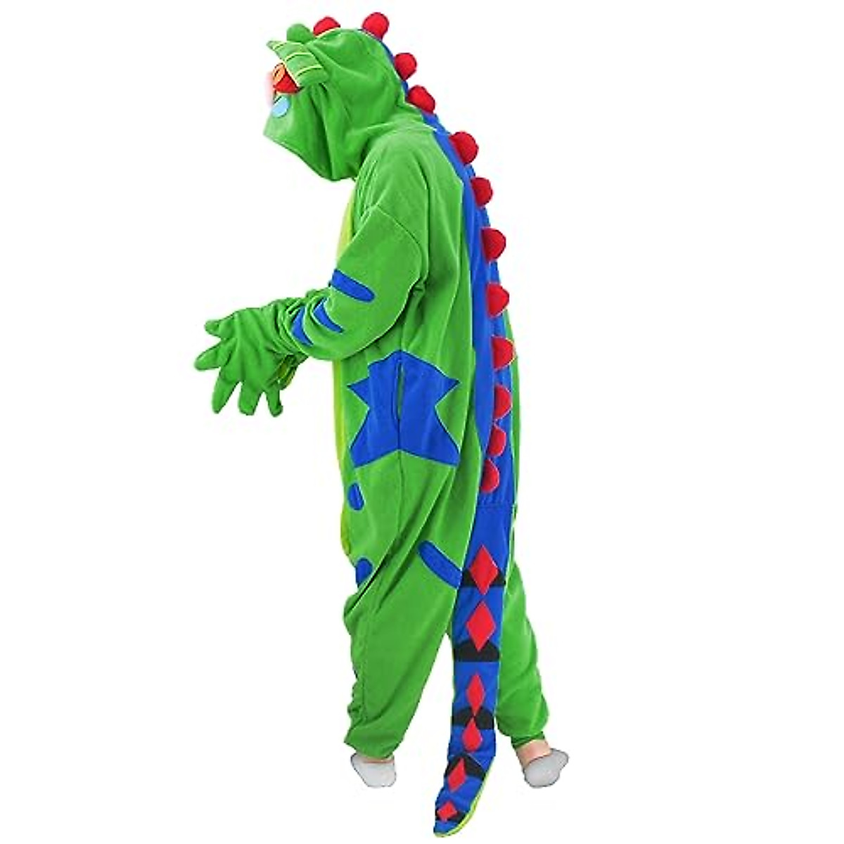 ofodoing Lizard Onesie Adult Animal One-piece Pajamas Cosplay Homewear Sleepwear Jumpsuit Costume for Women Men