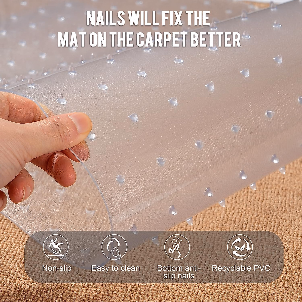 Uross Carpet Protector for Pets - Cat Carpet Protector for Doorway, Anti Scratch Under Door Cat Scratch Protector Mat, Easy to Cut Plastic Carpet Scratch Stopper, Cat Scratch Guard Carpet 3.6FT