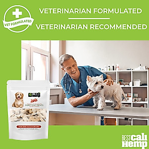 Best Cali Hemp Puppy Treats Calming Chews for Dogs Anxiety with Vitamin A, E, D3, B12 Supplement, Helps Relax, Reduce Stress, Storm Anxiety, Calming, Sleep Aid for Dogs - Bacon (30 Treats)