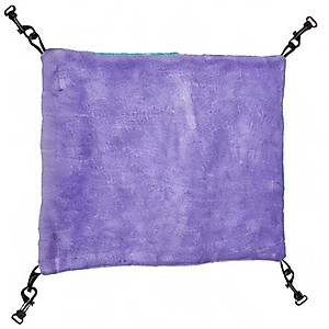MidWest Homes for Pets Ferret Nation Small Hammock for Ferret Nation & Critter Nation Small Animal Cages | Measures 13L x 12W - Inches, Purple/Teal