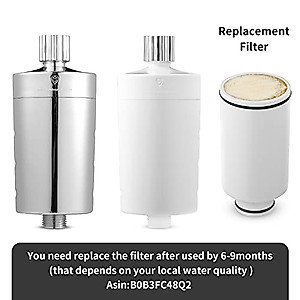 Safe Water Products legionela in-Line Shower Head Filter High Pressure Water Softer Filter Removed 99.99999% of Harmful Substance SS-881 Max (C)